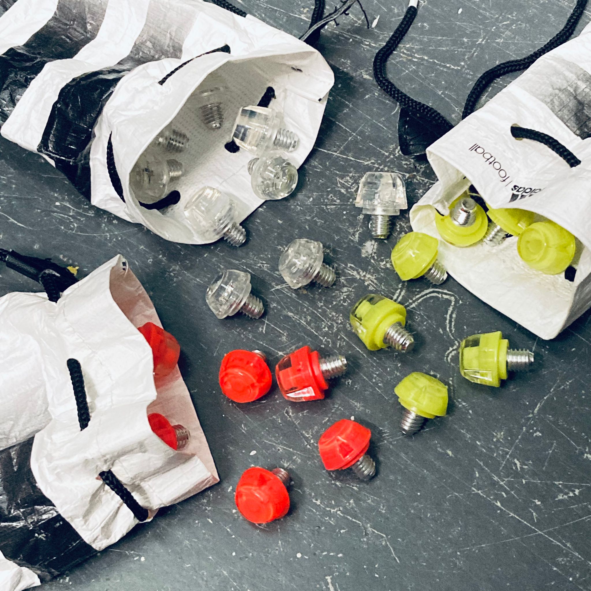 adidas TPU FG Studs - Red / Yellow / Clear – SWB Boots